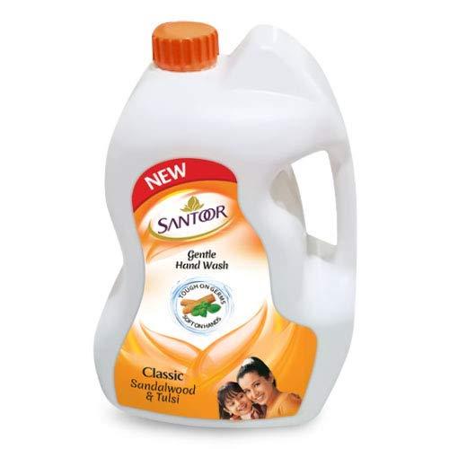 Santoor Classic Gentle Handwash with Sandalwood and Tulsi - 5Ltr