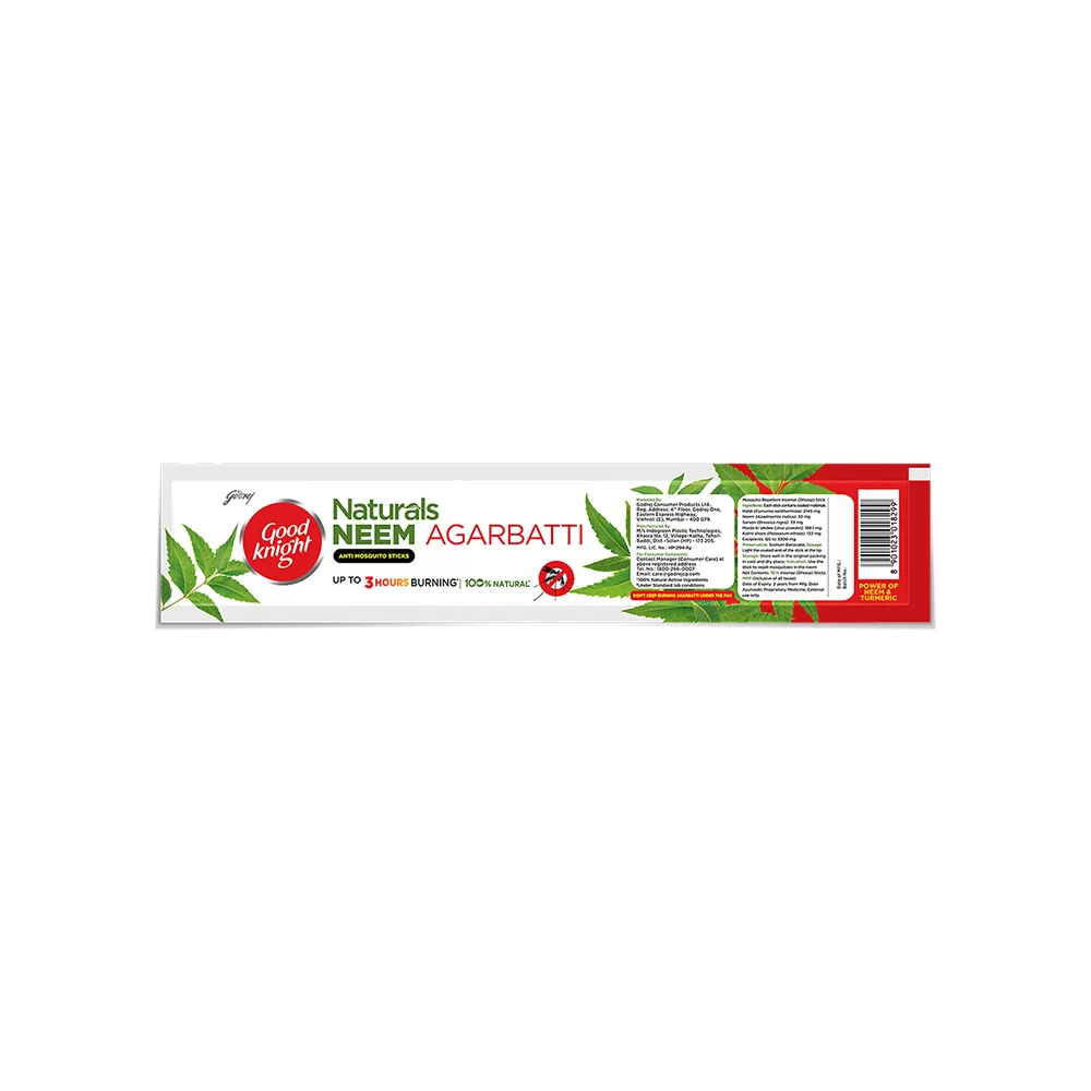 Good Knight Naturals Neem Agarbatti - Anti-Mosquito Sticks, Natural ...