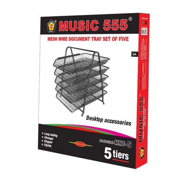 Music555 Mesh Wire Document Tray 5-Tier - Desk Organizer for A4 Papers ...