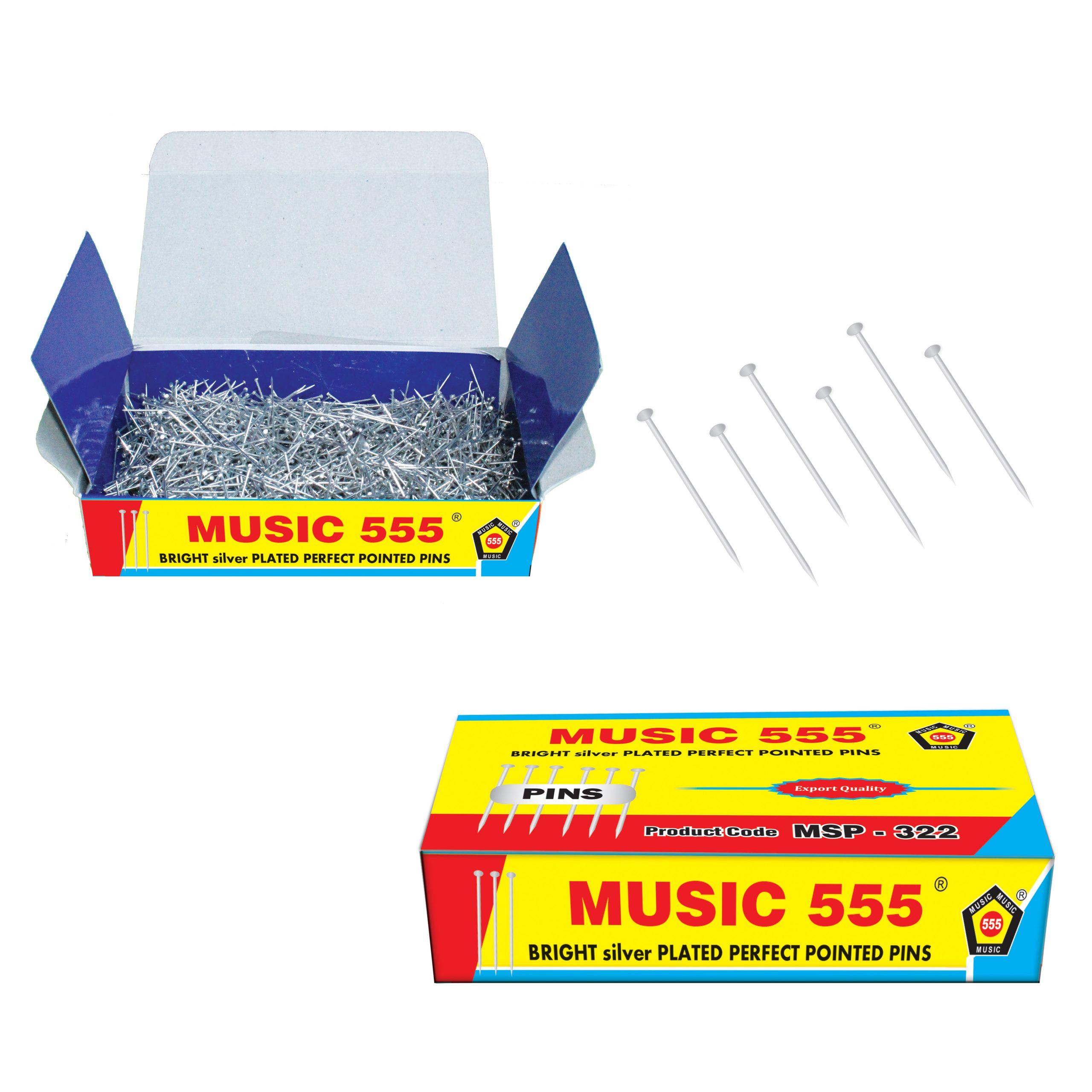 Music555 Bright Silver Plated I-Pins - Stainless Steel Paper Pins ...