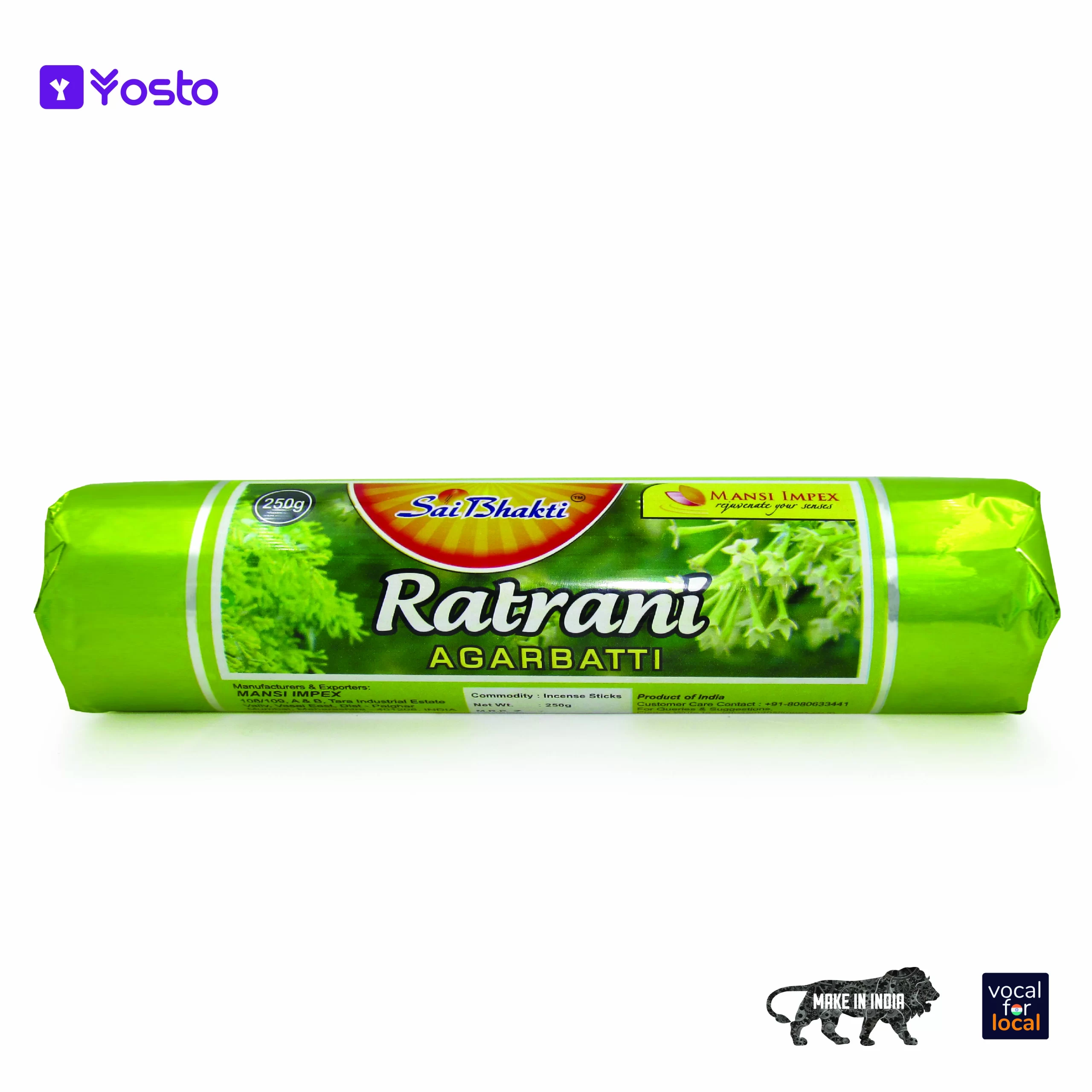 Sai Bhakti Precious Ratrani Stick - 250 Grams (Agarbatti)