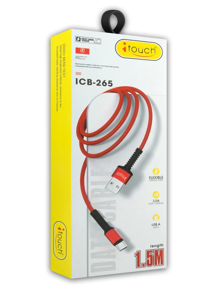 iTouch Data Cable Micro ICB-265 - Fast Charging Cable for Micro USB Devices