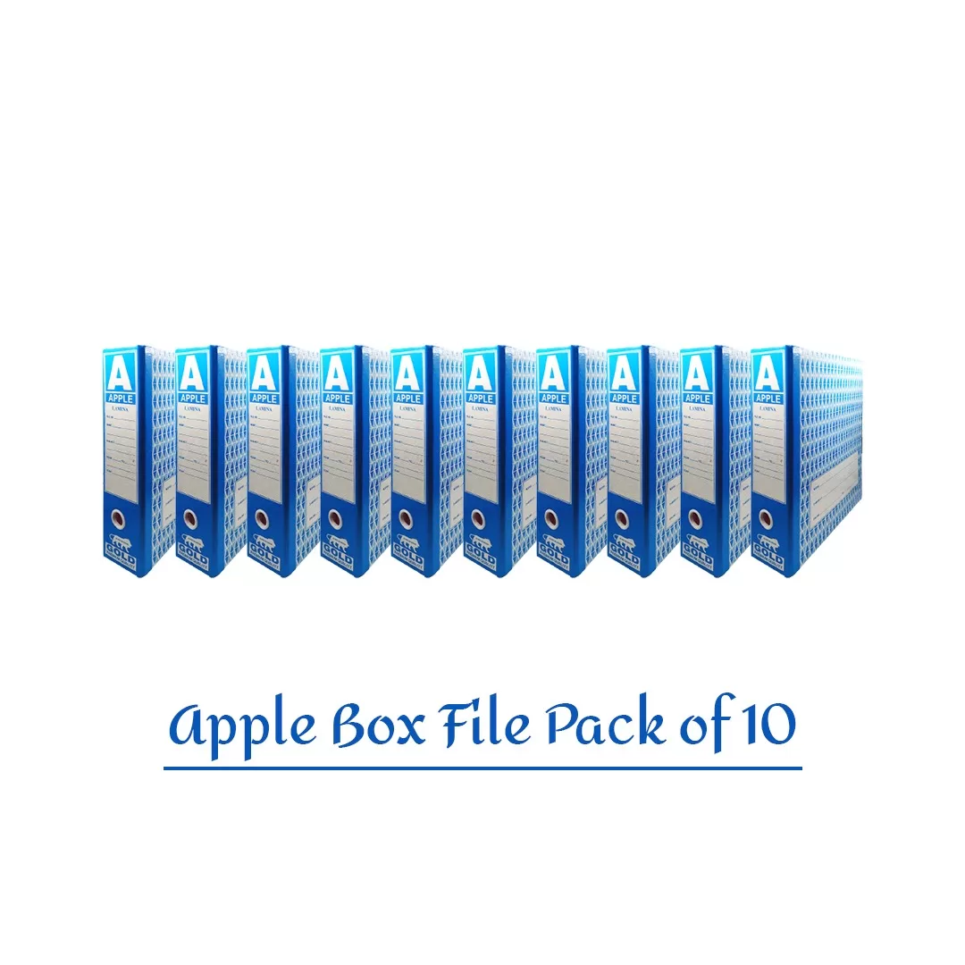 Apple Gold Cardboard Office Lever Box File - Pack of 10 | Sturdy ...