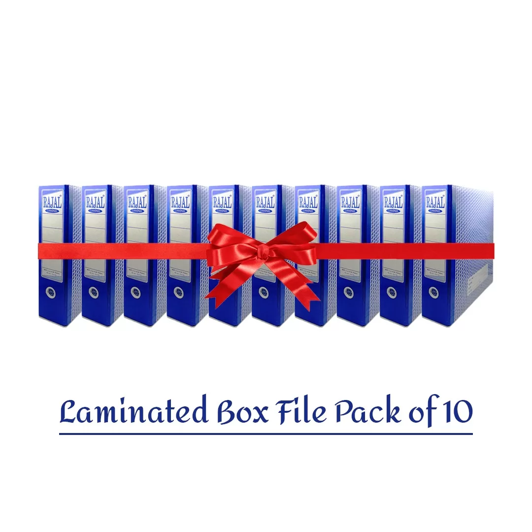 Rajal Laminated Office Lever Box File - Pack of 5 - Convenient File ...