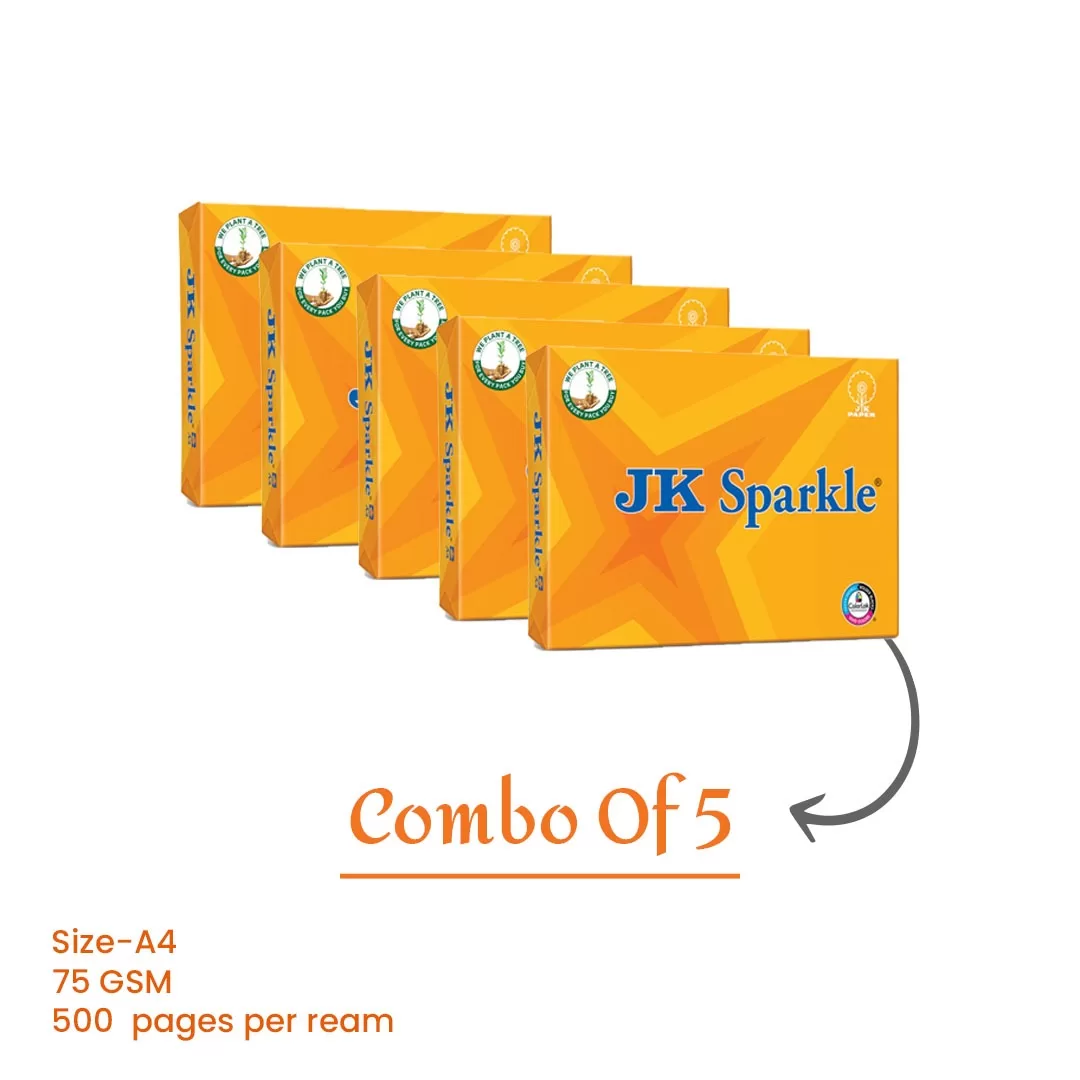 Order JK Sparkle A4 Size 75 GSM Copier Paper - 1 Ream (500 Sheets ...
