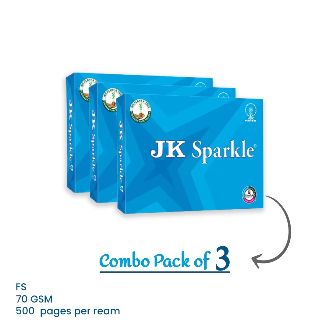 Shop JK Sparkle FS 70 GSM Copier Paper - 1 Ream (500 Sheets) - Pack of ...