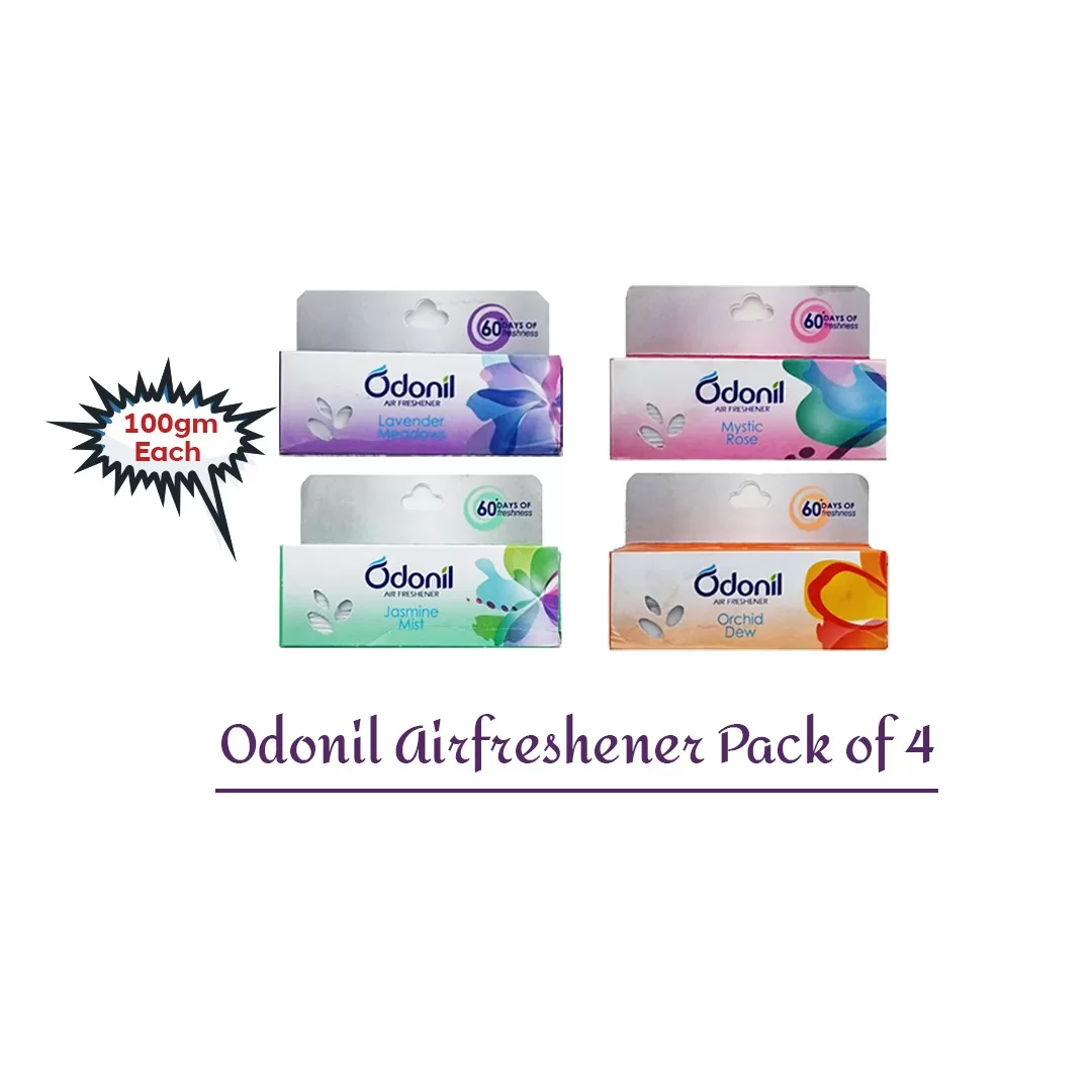 Odonil Air Freshener - Lavender, Jasmine, Orchid, Mystic Rose (Pack of ...