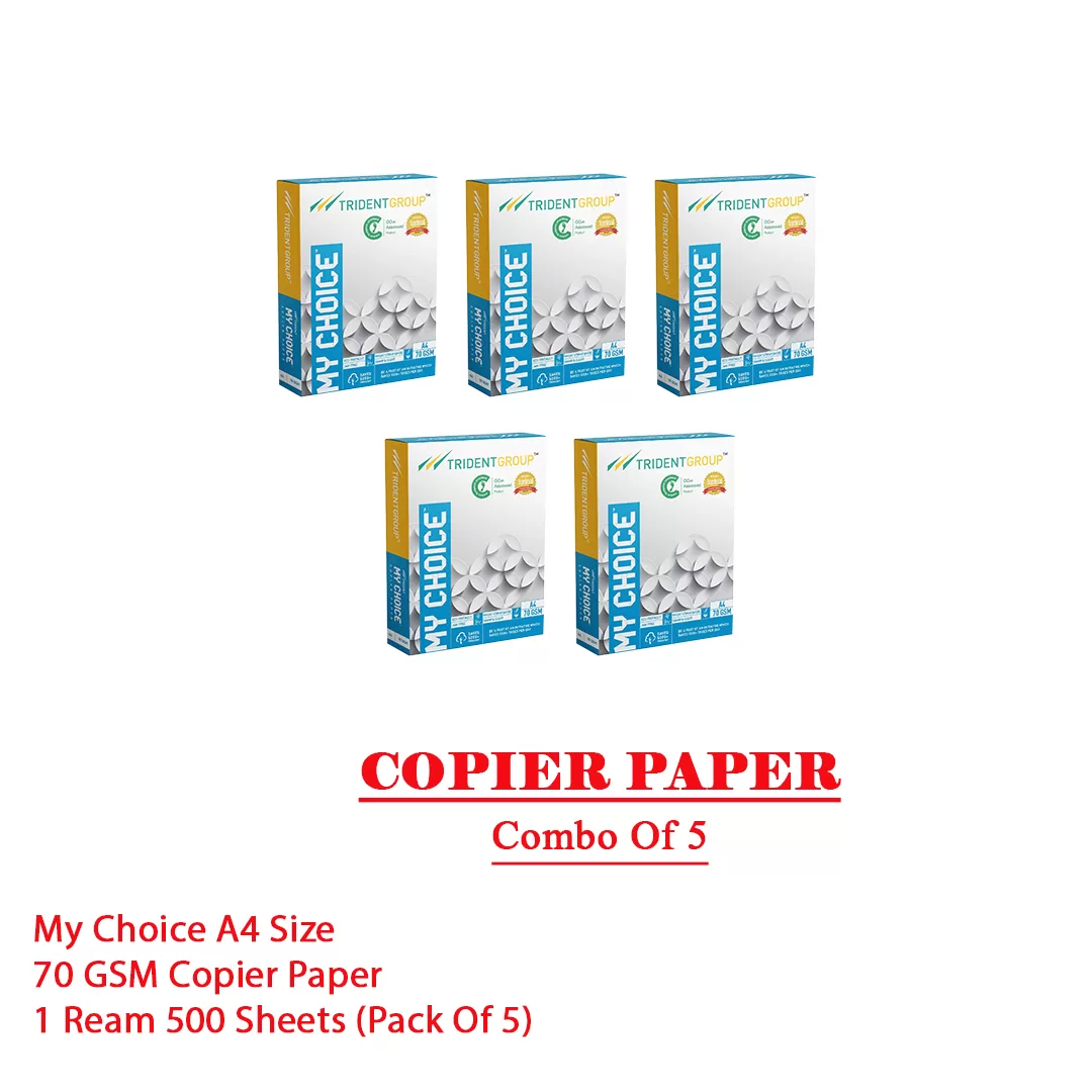 My Choice A4 Size 70 GSM Copier Paper 1 Ream - 500 Sheets (Pack of 5) | Affordable Paper Supply