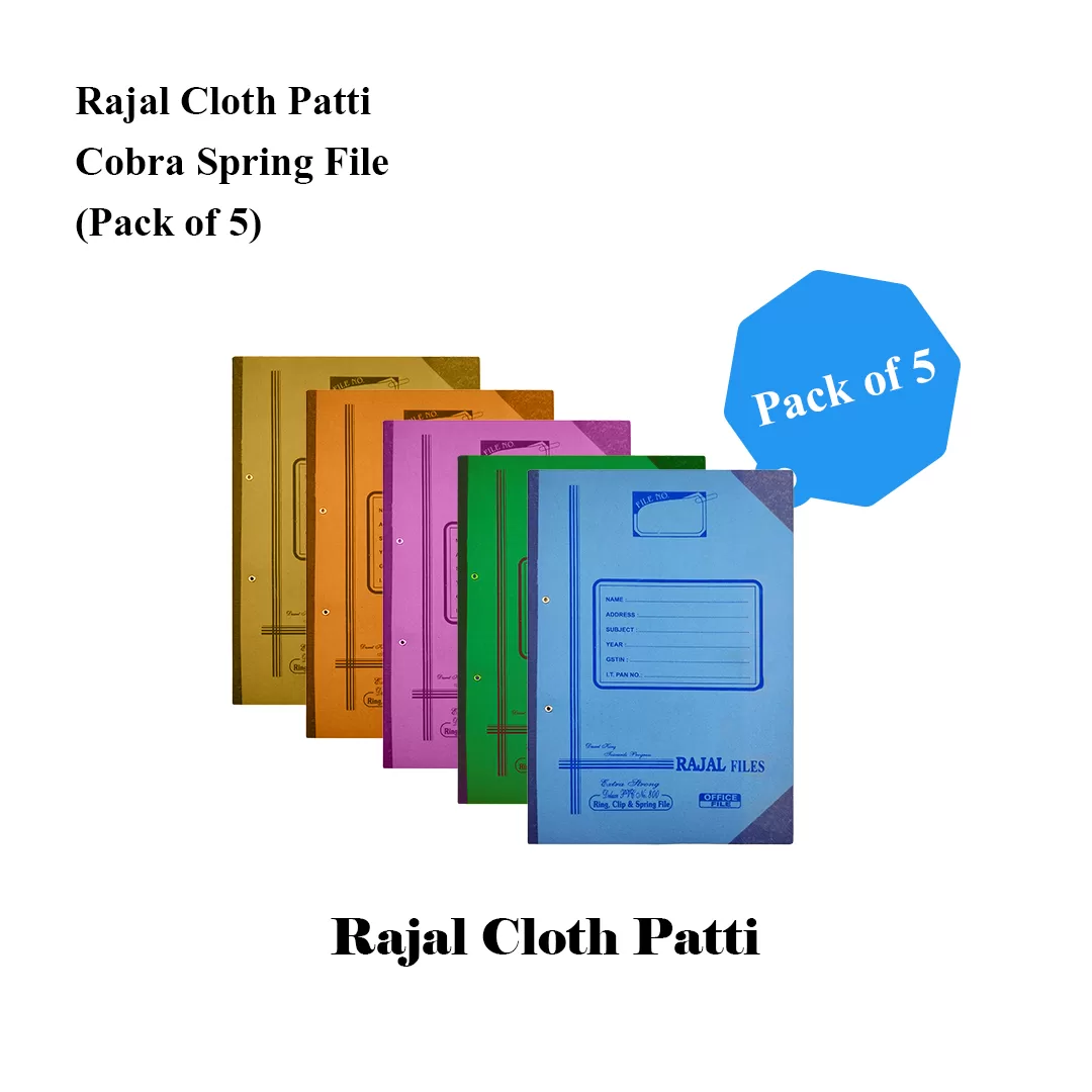 Rajal Cloth Patti Cobra Spring File - Pack of 5