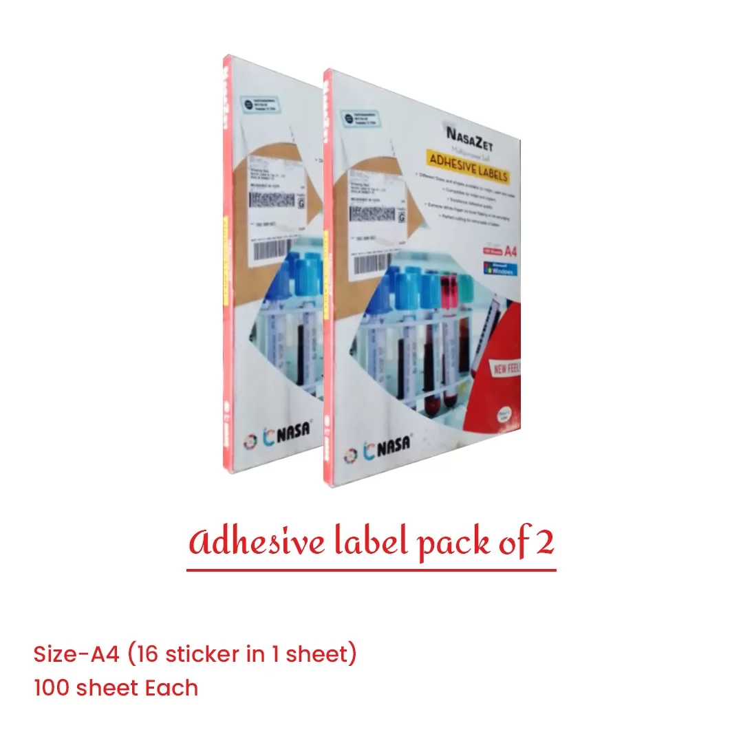 Nasazet Multipurpose A4 Size Adhesive Label - 16 Stickers in 1 Sheet ...