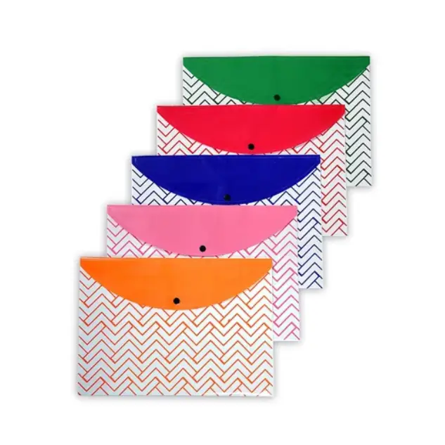 Gorilla Plastic Button Bag Folder Big GF-218M - Pack of 5 | Organize ...