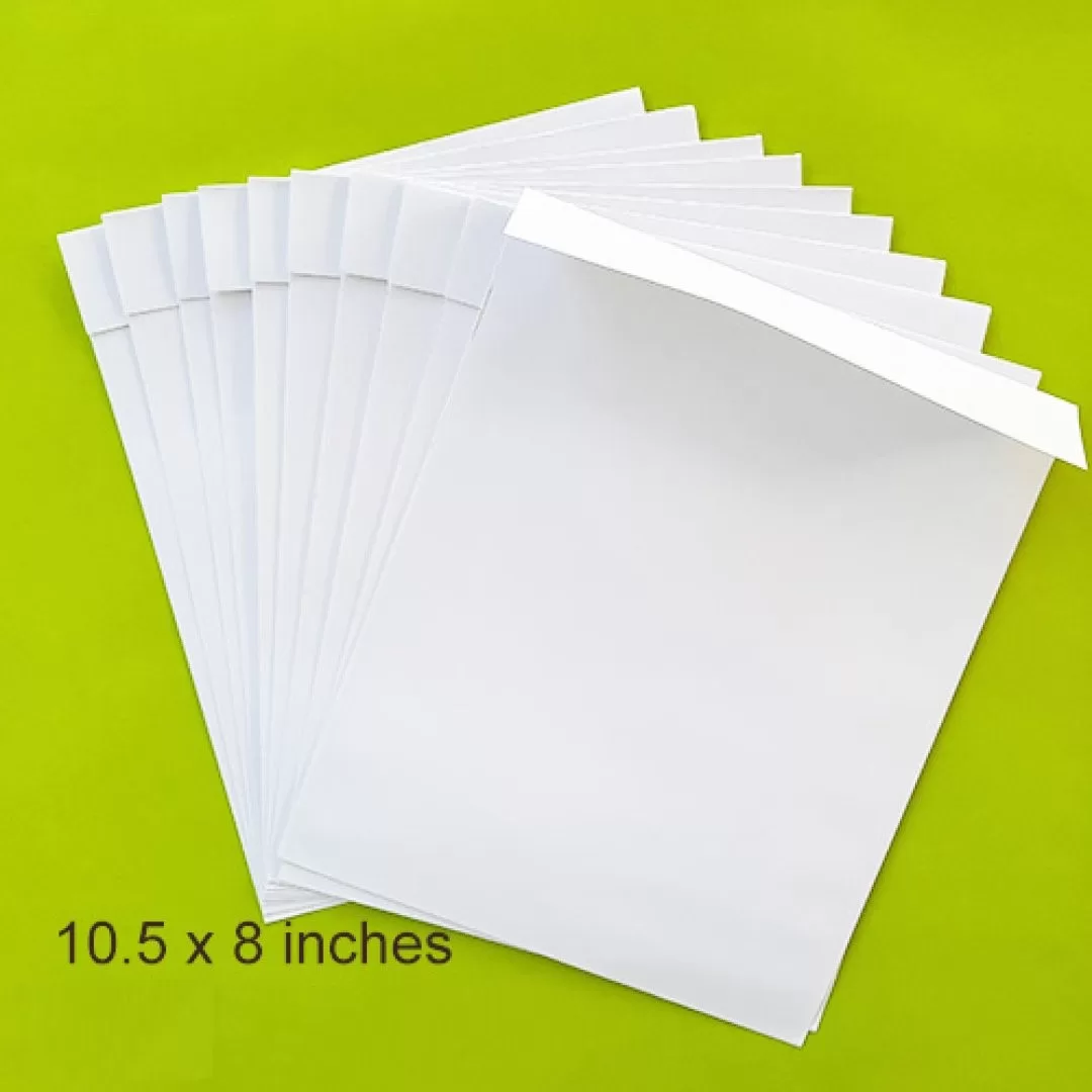 Moonlight White Envelopes 10.5x8 Inch 80 GSM - Pack of 100