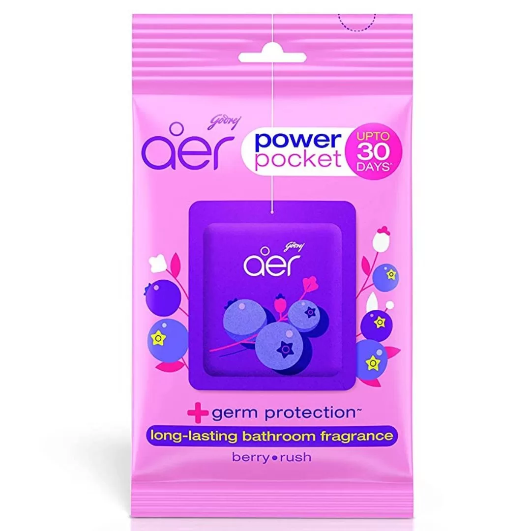 Godrej Aer Power Pocket Air Freshener - Berry Rush, 10g, 1 Piece ...