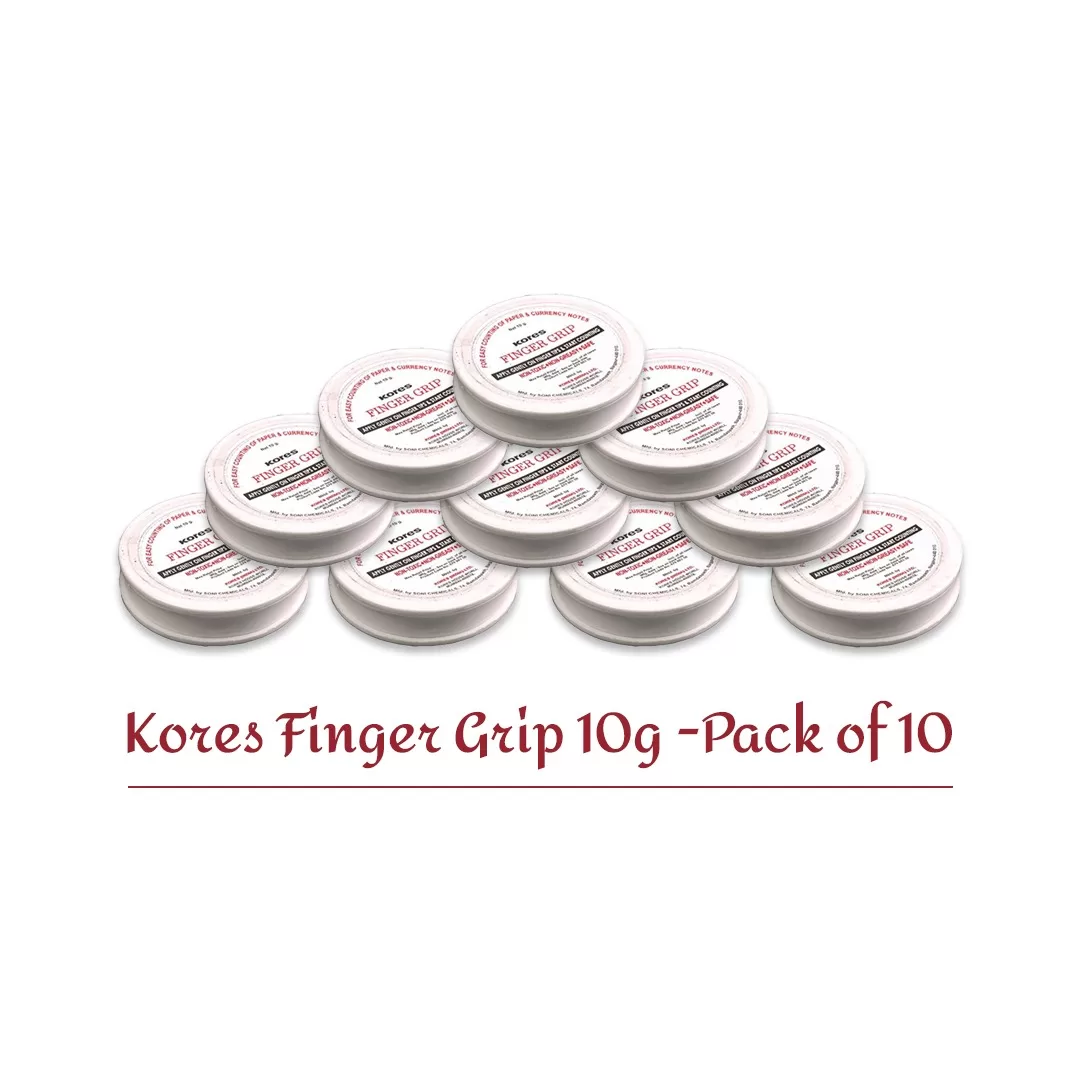Kores Finger Grip Table Top Stick-On - 10g - Pack of 10 - Count Paper ...