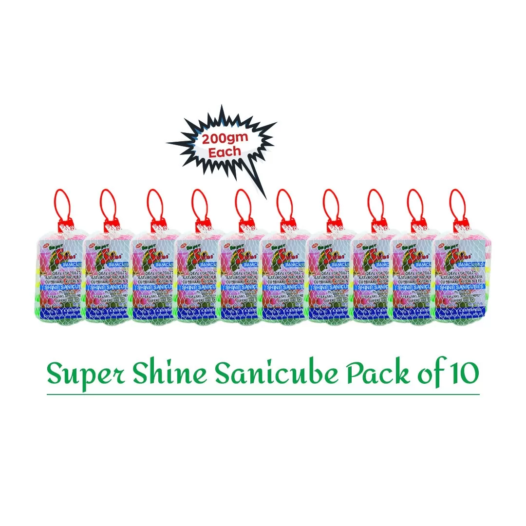 Super Shine Sani Cubes Air Freshener (200gm) - Long-Lasting Freshness ...